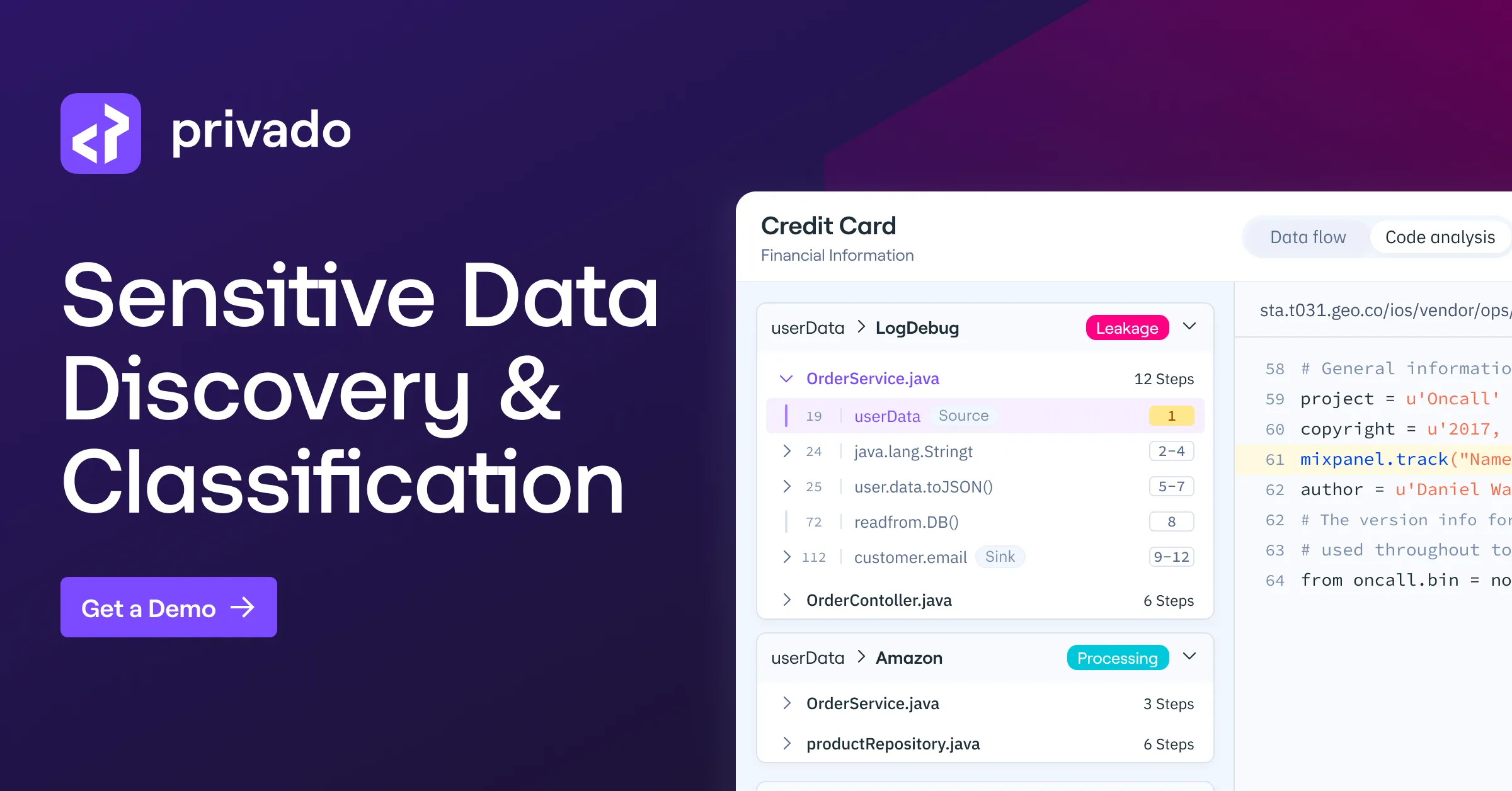 Sensitive Data discovery & Classification | Privado